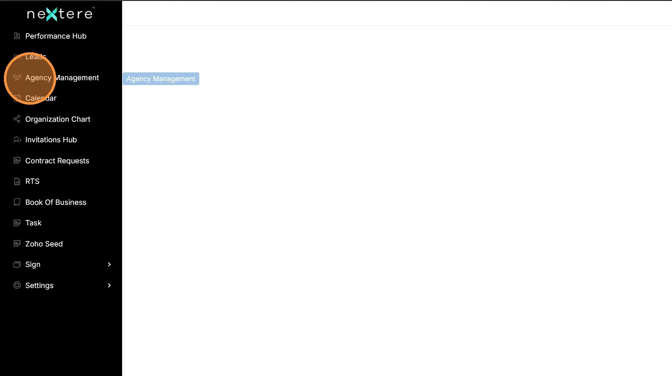 How to invite an agency with the "Add Agency" button