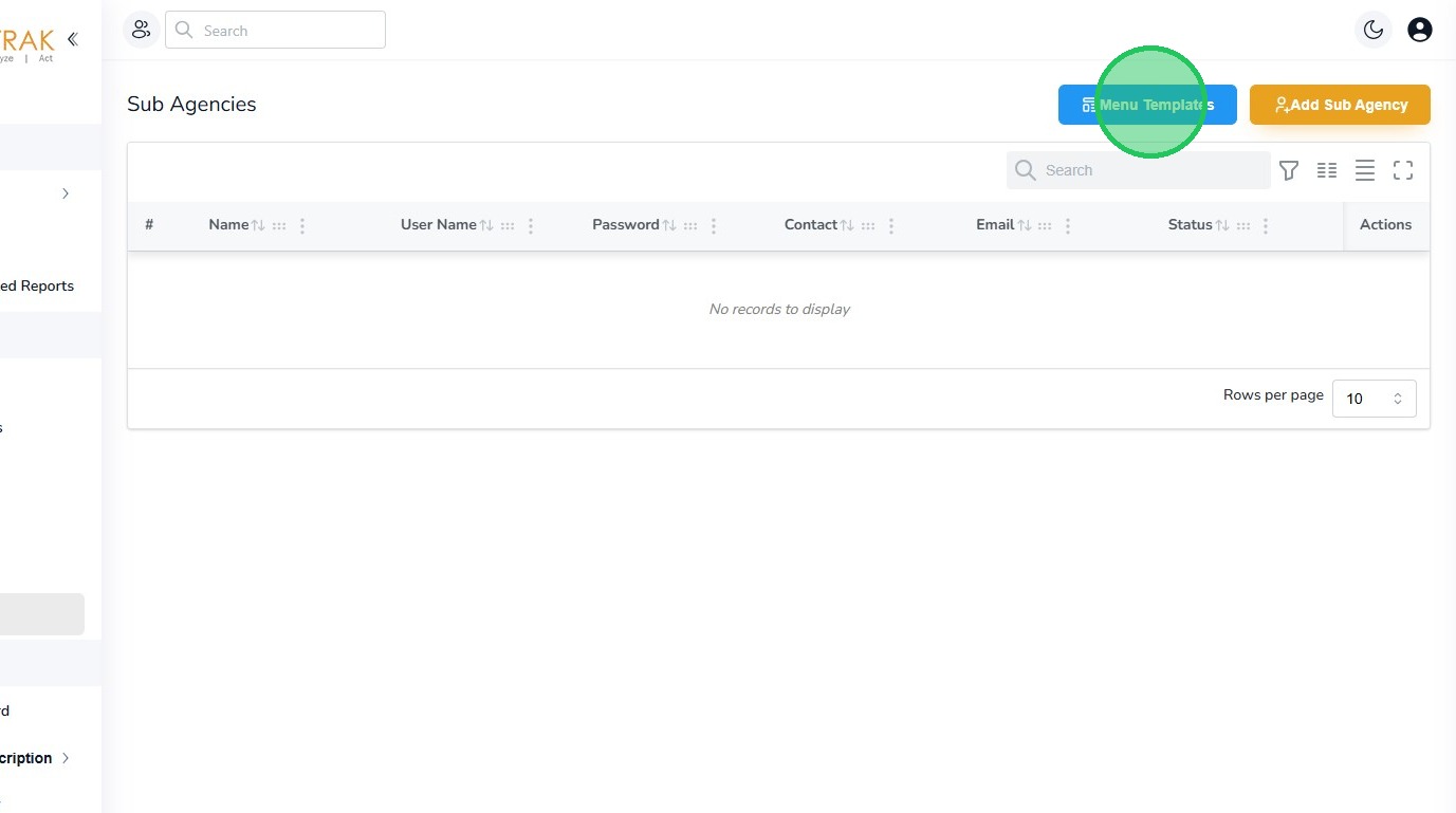 Create and Edit Menu Templates for Sub-Agency - AvidTrak