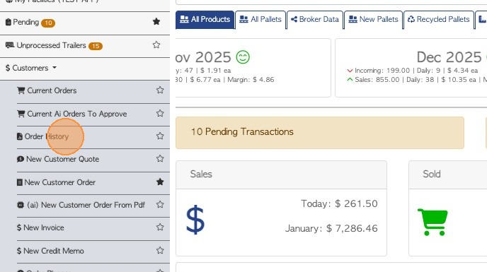 How to mark an Invoice as Posted/Exported/Locked in Pallet Connect
