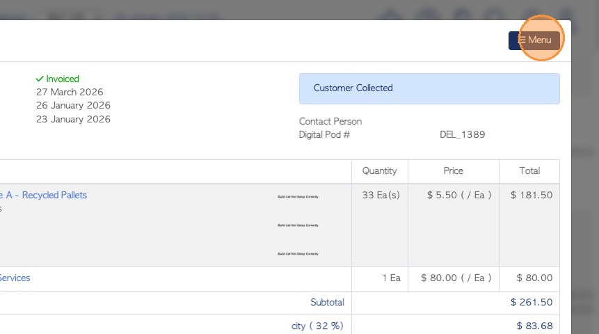 How to mark an Invoice as Posted/Exported/Locked in Pallet Connect