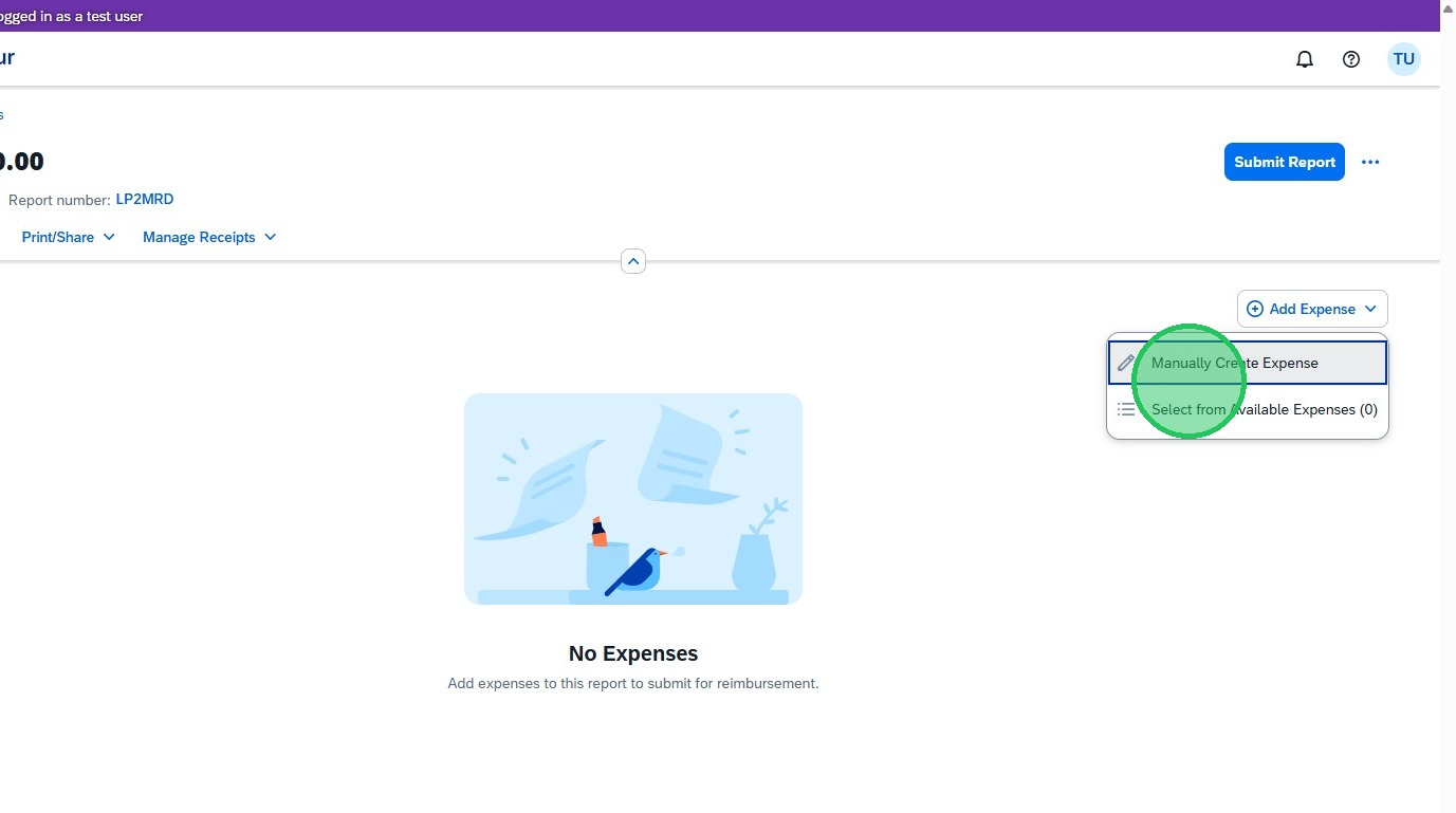 Concur Expense: Reconciling an Official Function Expense