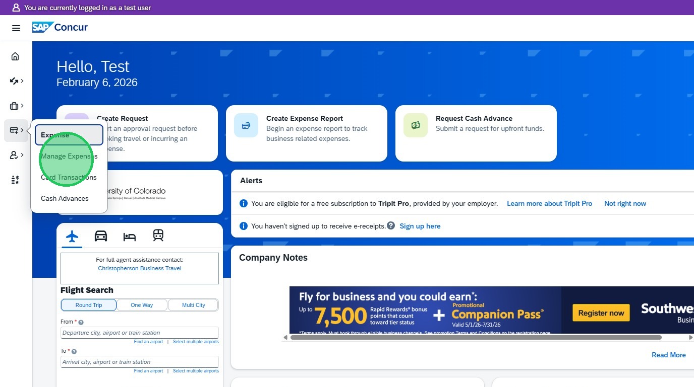 Concur Expense: Attaching Documents Using the Available Receipts Section