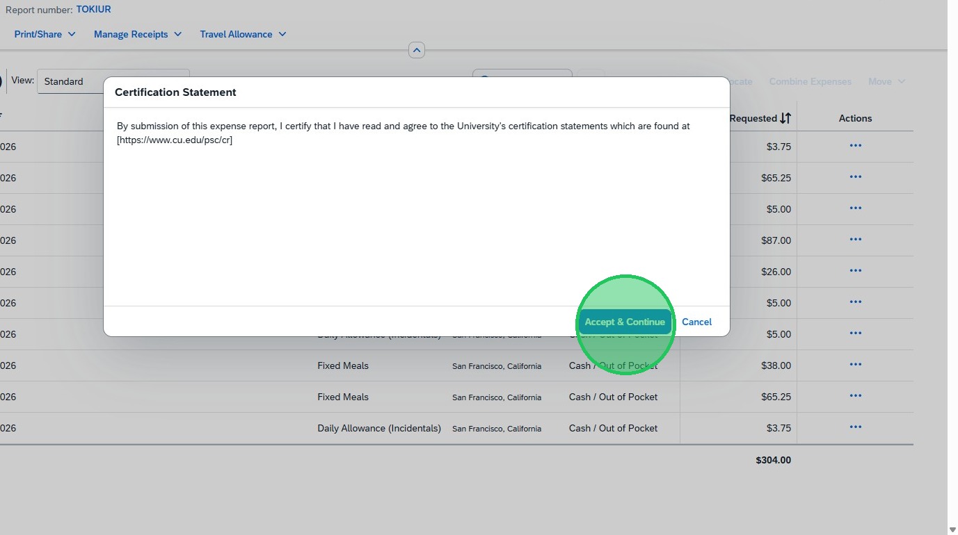 Concur Expense: Submitting an Expense Report