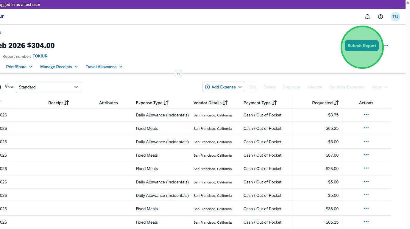 Concur Expense: Submitting an Expense Report