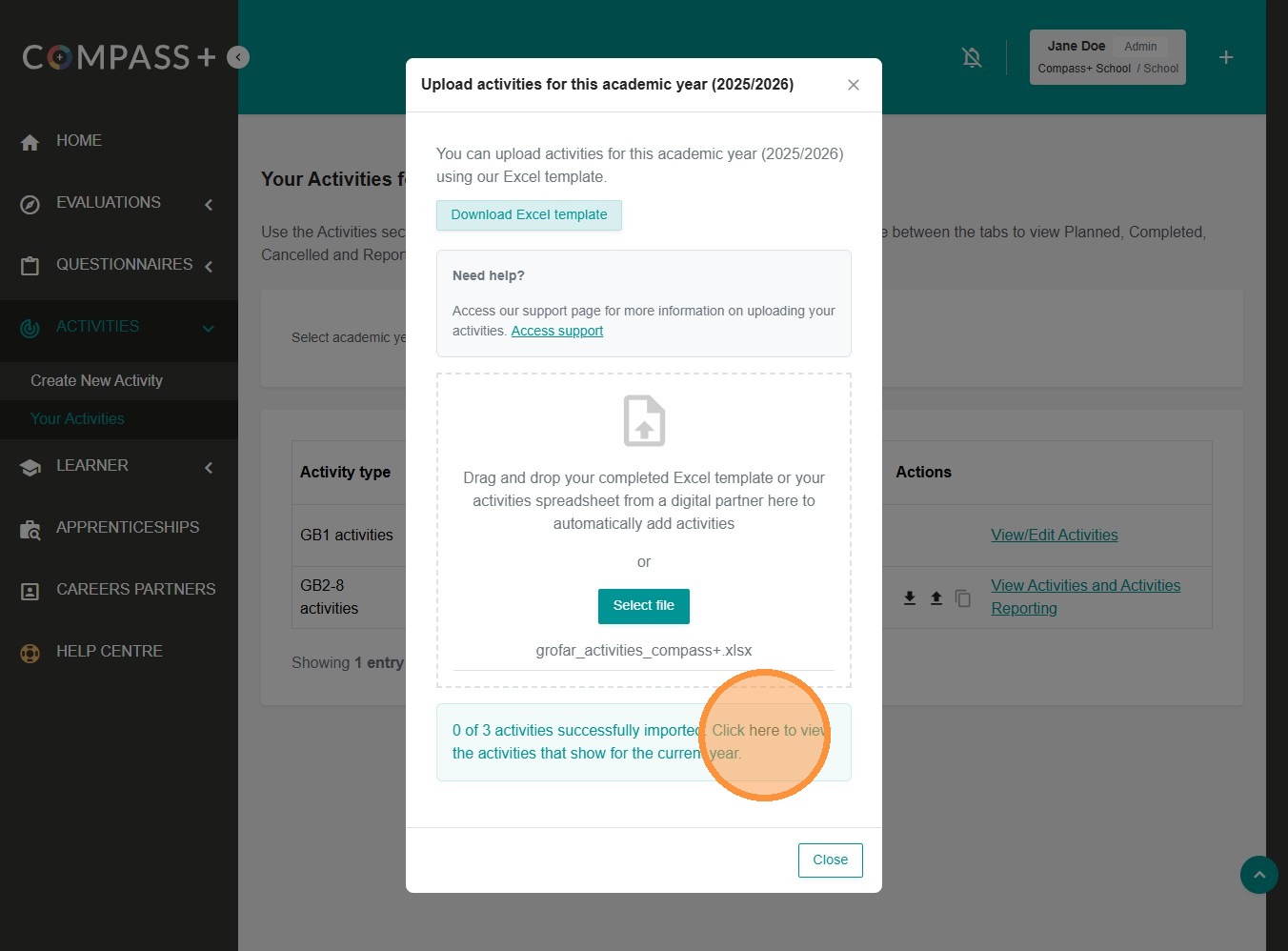 How to upload your data from Grofar – The Careers & Enterprise Company